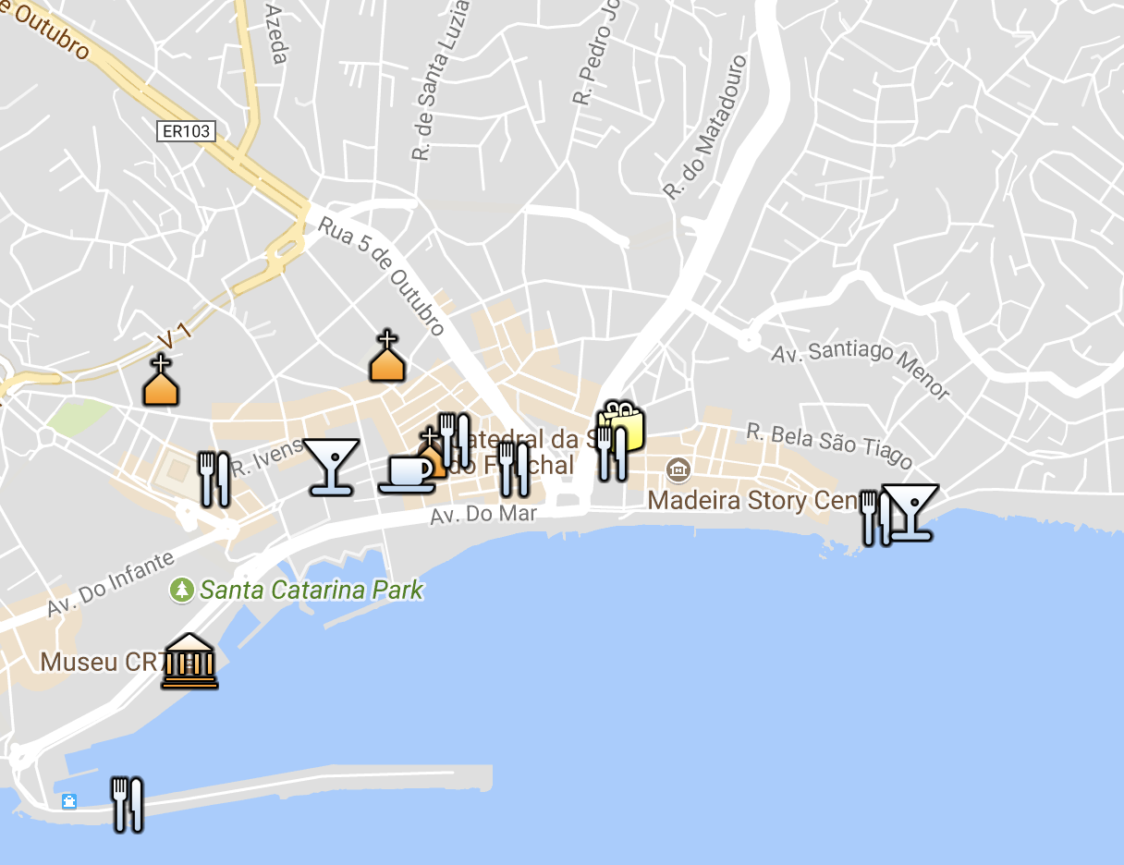 Funchal-Restaurant-Guide-Map-of-Funchal - Travel Honey